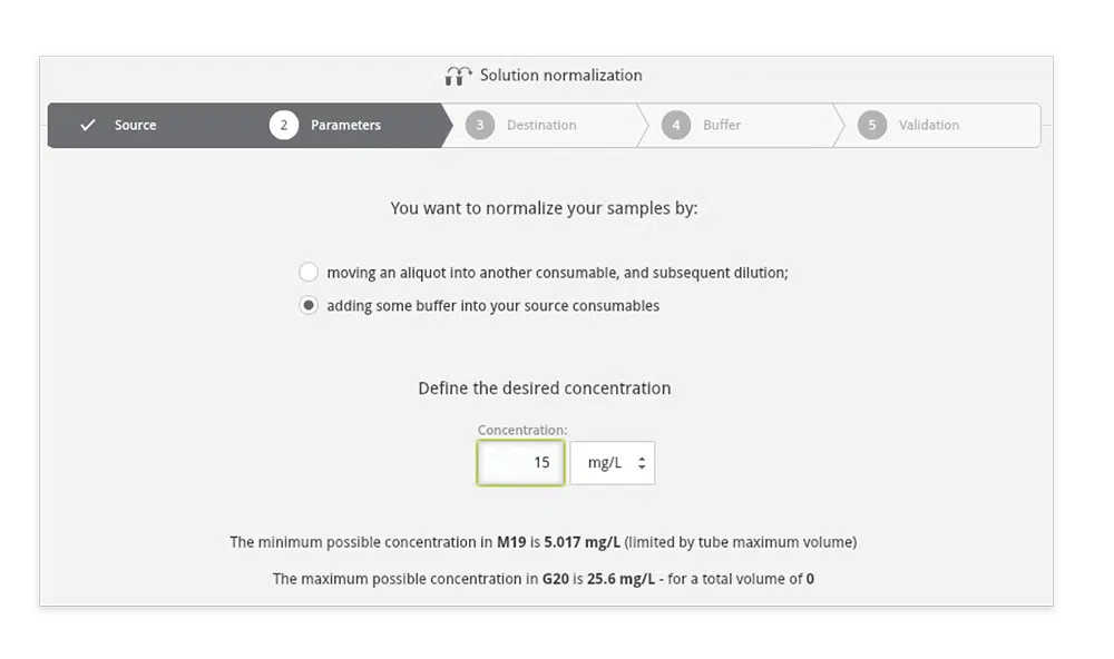 Concentration normalization - Andrew Alliance