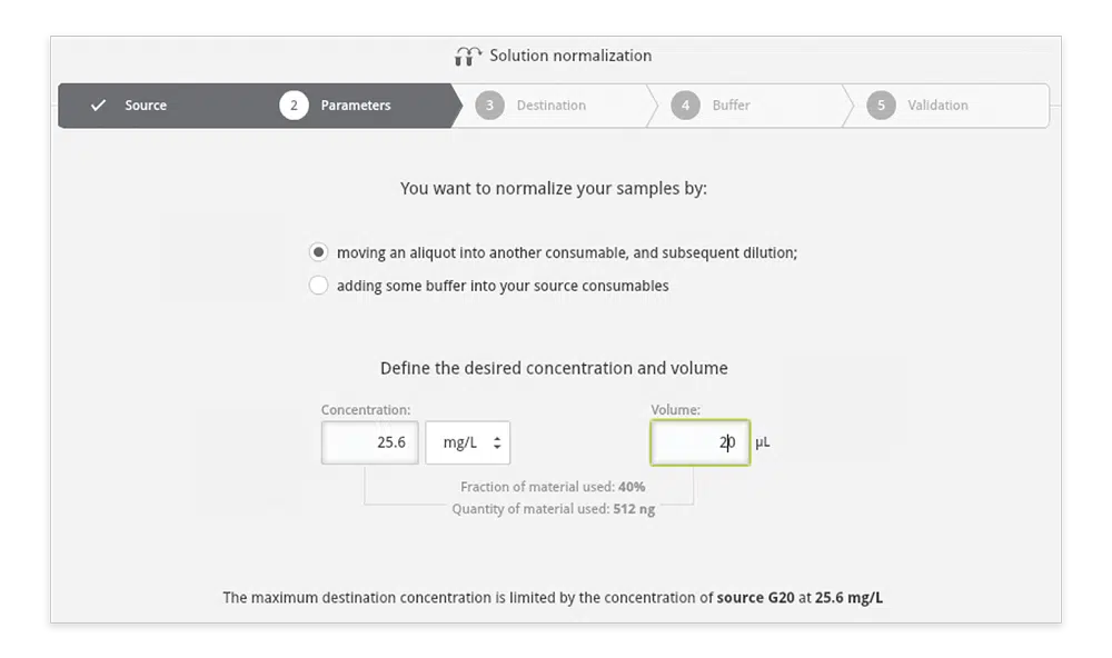 Concentration normalization - Andrew Alliance