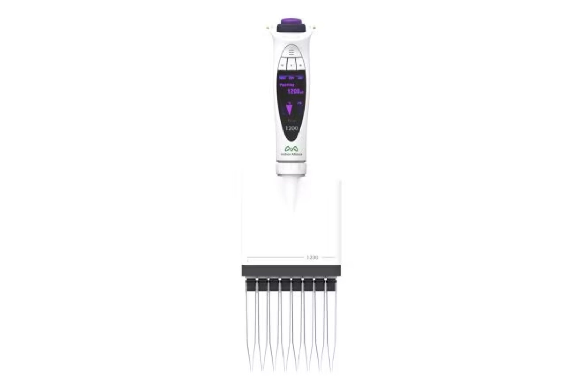 8-channel Andrew Alliance Pipette, 50-1200 µL - Waters Lab Automation